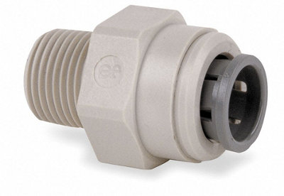 John Guest PI010801S - 1/8" BSPT Male Thread x 1/4" Push Fit Straight ...