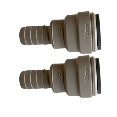 John Guest Speedfit 15mm x 1/2 Push Fit Hose Connector - Pack of 2 for ...