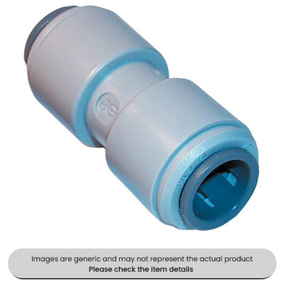 John Guest Speedfit Plastic Couplings Imperial Equal Straights 1/4" Pack Qty 10
