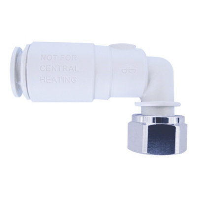 John Guest Speedfit White Plastic Angle Service Valve 15mm X 1/2" (Pack ...
