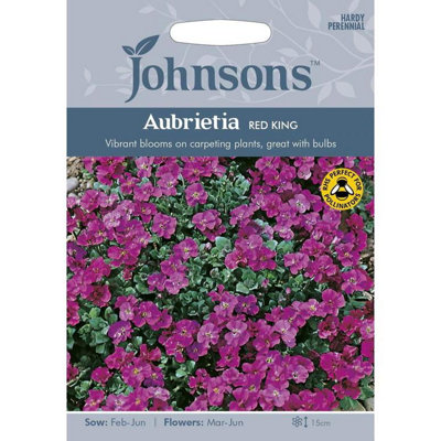 Johnsons Aubrieta Red King Flower Seeds