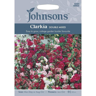 Johnsons Clarkia Double Mixed Flower Seeds