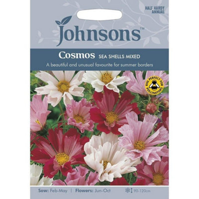 Johnsons Cosmos Sea Shells Mixed Flower Seeds