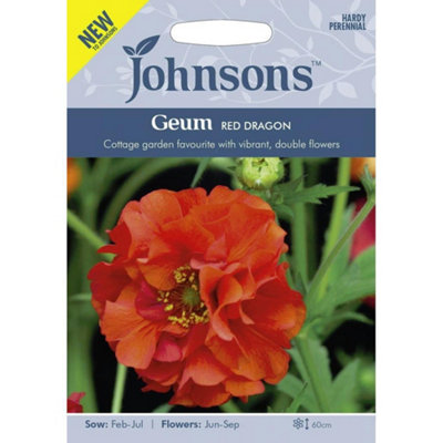 JOHNSONS GEUM RED DRAGON FLOWER SEEDS