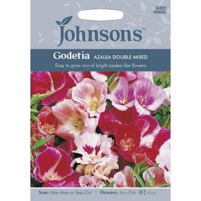 Johnsons Godetia Azalea Double Mixed Flower Seeds