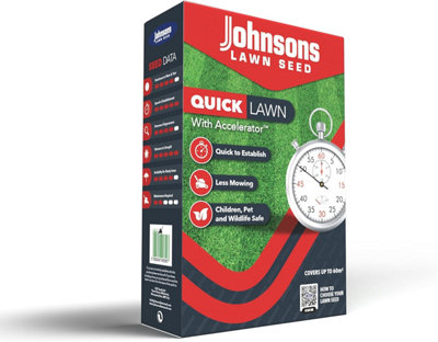 Johnsons Lawn Seed Quick Lawn with Accelerator Lawn Seed - 1.275KG (60m²)