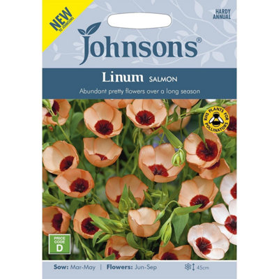 Johnsons Linum Salmon Flower Seeds
