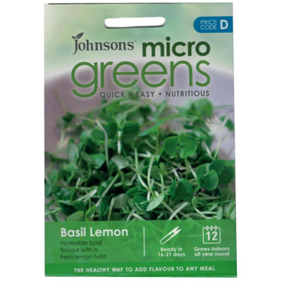 Johnsons Micro Greens Basil Lemon Seeds