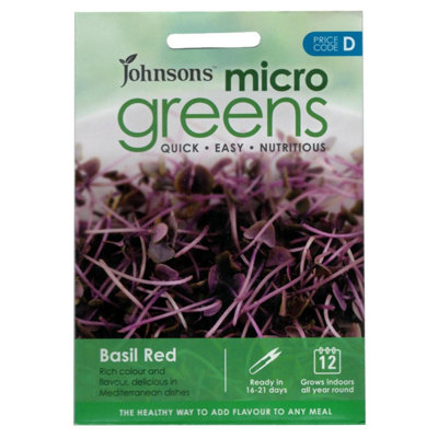 Johnsons Micro Greens Basil Red Seeds
