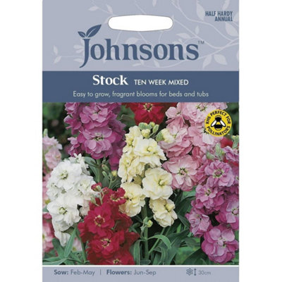 Johnsons Stock Ten Week Mixed Flower Seeds