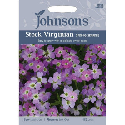 Johnsons Stock Virginian Spring Sparkle Flower Seeds