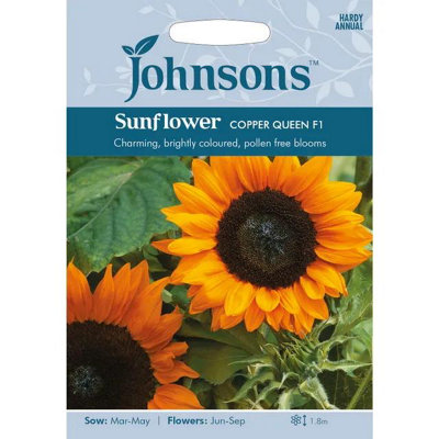 Johnsons Sunflower Copper Queen F1 Seeds