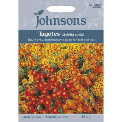 Johnsons Tagetes Starfire Mixed Flower Seeds