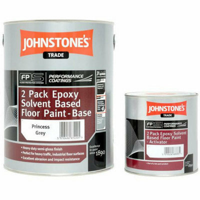 Buy Johnstone's 2 Pack Epoxy Floor Paint Princess Grey | DIY at B&Q