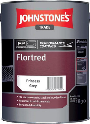 Johnstone's Flortred Floor Paint Princess Grey 5L