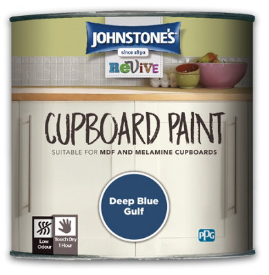 Johnstone s Revive Cupboard Paint Deep Blue Gulf 750ml