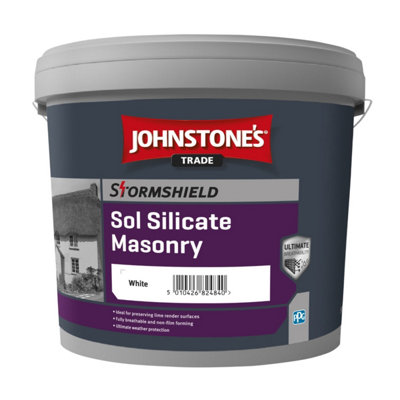 Johnstone's Sol Silicate Masonry Brilliant White 5L | DIY at B&Q