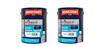 Johnstone's Trade Acrylic Durable Eggshell Paint Magnolia 5L Pack of 2