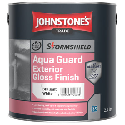 Johnstone's Trade Aqua Guard Exterior Gloss 2.5l Brilliant White
