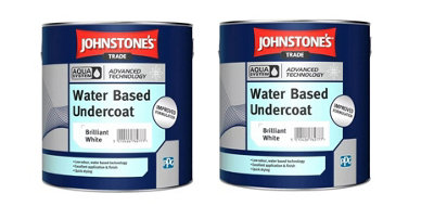 Johnstone's Trade Aqua System Water Based Undercoat Paint Brilliant ...