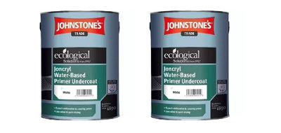 Johnstone's Trade Joncryl Water Based Primer Undercoat Paint White 5L ...