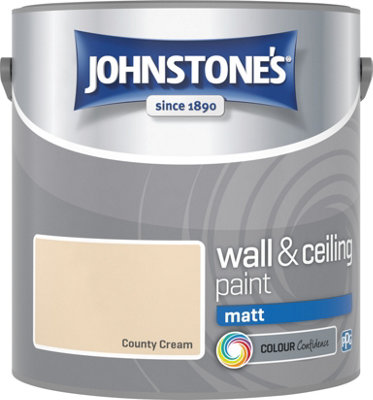 Johnstone's Wall & Ceiling County Cream Matt Paint - 2.5L