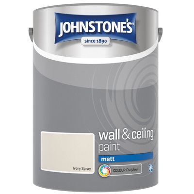 Johnstone's Wall & Ceiling Ivory Spray Matt Paint - 5L | DIY at B&Q
