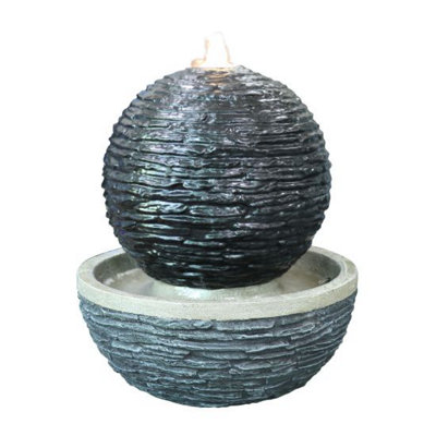 Johnstone Slate Sphere Mains Power Water Feature