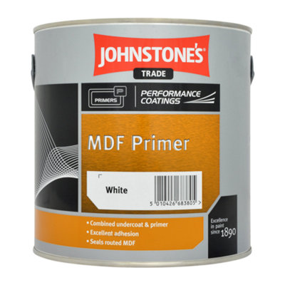 Johnstones MDF Primer Pure Brilliant White 2.5L | DIY at B&Q