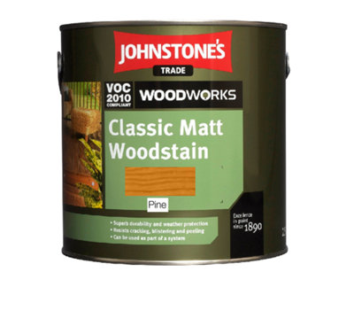 Johnstones Trade Woodworks Classic Matt Woodstain Pine 2.5L | DIY at B&Q