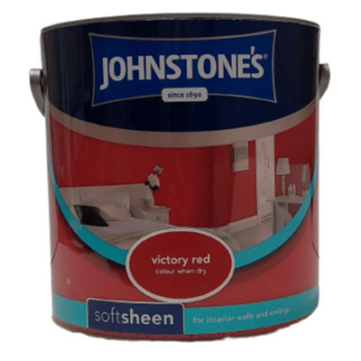 Johnstones Victory Red Softsheen Paint 2.5L | DIY at B&Q
