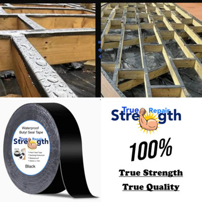 Joist Tape waterproof decking timber strong protection self adhesive black 50mm x 15m