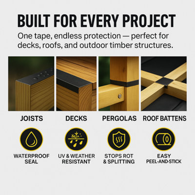 Joist Tape waterproof decking timber strong protection self adhesive ...