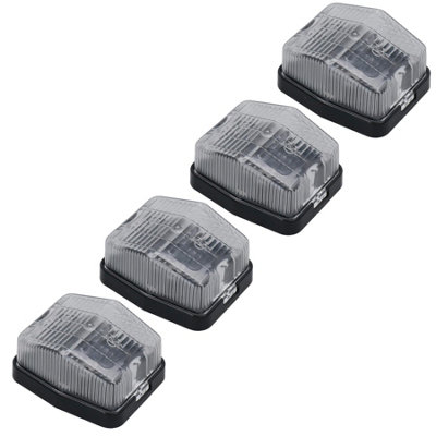 Jokon Front Clear White Trailer Caravan Marker Light Outline Lamp 4pc