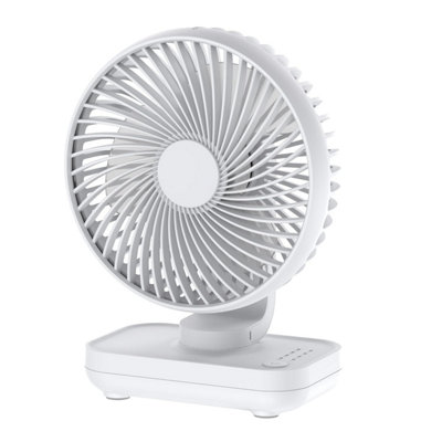 Joneytech Silent Desk Fan, 4000 mAh USB Rechargeable Battery Portable ...