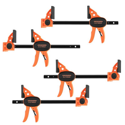 Jorgensen 150 mm Woodworking Clamps 4-Pack, Splicable to 400 mm Ratchet ...