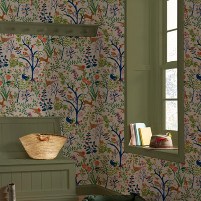 Joules Enchanted Woodland Antique Cream Wallpaper