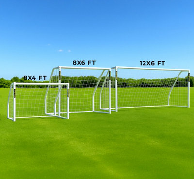 JSH 8ft x 6ft Football Training Goal Kids Outdoor Soccer Practice Net