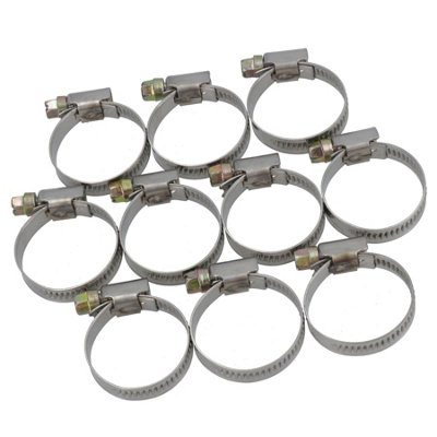 Jubilee Hose Pipe Clamps / Clips For Air Water Fuel Gas 20mm to 32mm 10 ...
