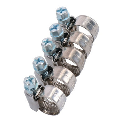 Jubilee Hose Pipe Clamps / Clips For Air Water Fuel Gas 8mm - 12mm 10 ...