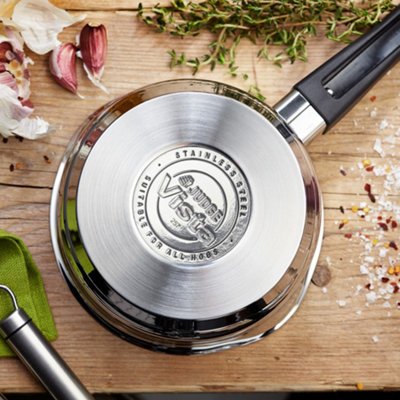 Judge Vista Draining Saucepan with Shatterproof Glass Strain 14cm / 1L ...