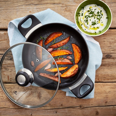 Judge Vista Non-Stick Shallow Casserole with Shatterproof Glass Lid ...