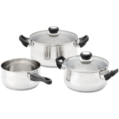 Judge Vista Stainless Steel 3-Piece Cookware Set - Silver