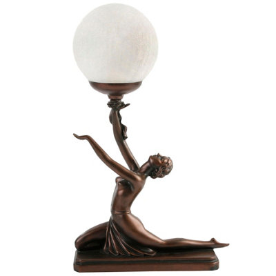 Juliana Lady Kneel with arm in air Dark Broze Col Crackle Ball
