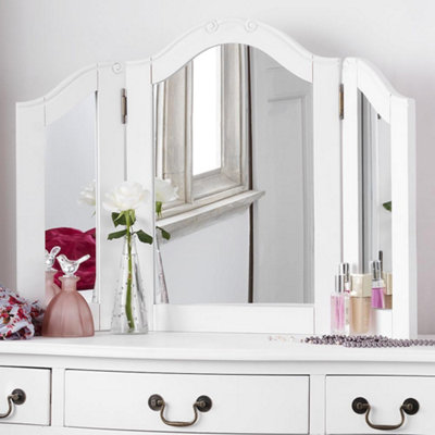 Juliette 3-Way Dressing Table Mirror - White