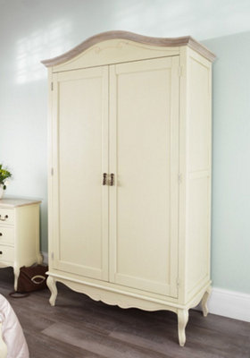 Juliette Double Wardrobe. French Style 2 Door Wardrobe - Champagne