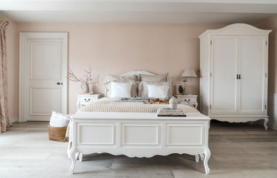 Juliette Double Wardrobe. French Style 2 Door Wardrobe - White