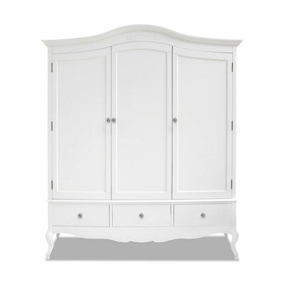 Juliette Triple Wardrobe. French Style Triple Wardrobe with Crystal ...