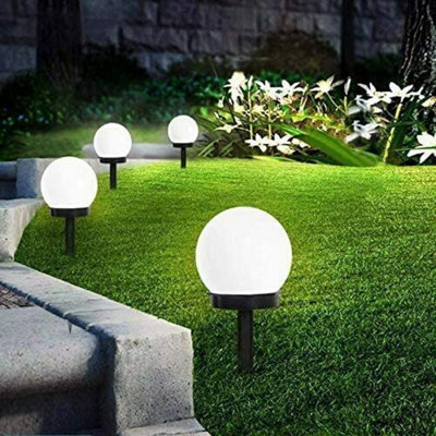 Jumbo Giant LED Solar Garden Pathway Round Ball Luna Globe LED Light ...