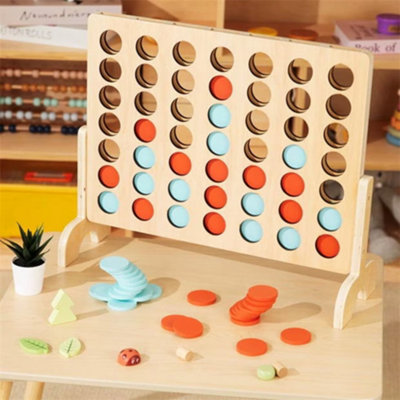 Jumbo Wooden 4 in a Row Game - Giant Garden Fun